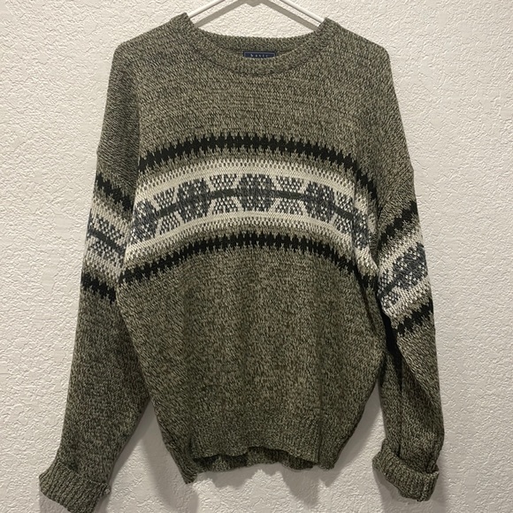 Basic Editions | Sweaters | Vintage 9s Streetwear Large Distressed Fair ...